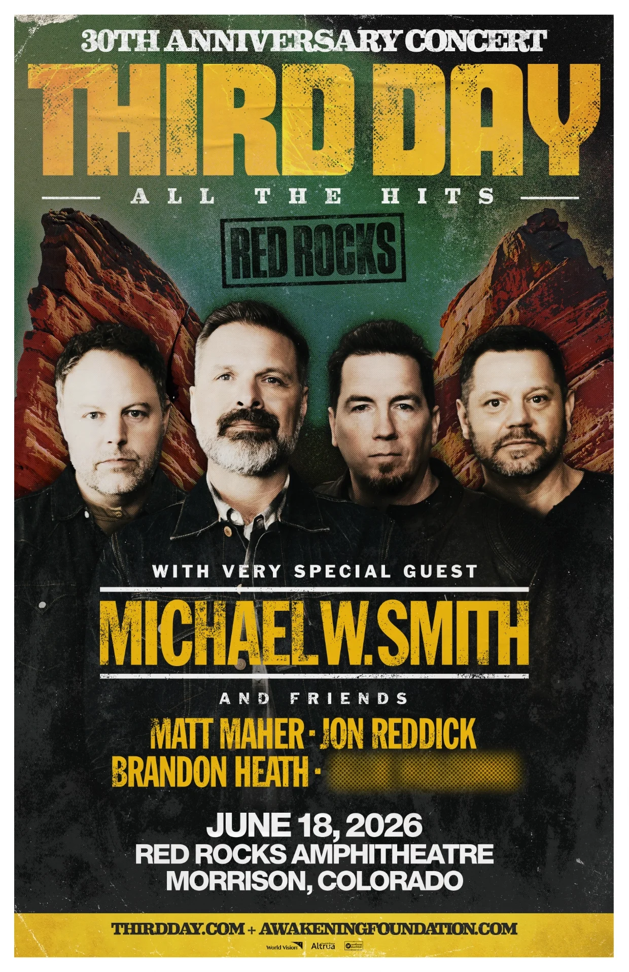 Third Day at Red Rocks 2026 • Travel Packages